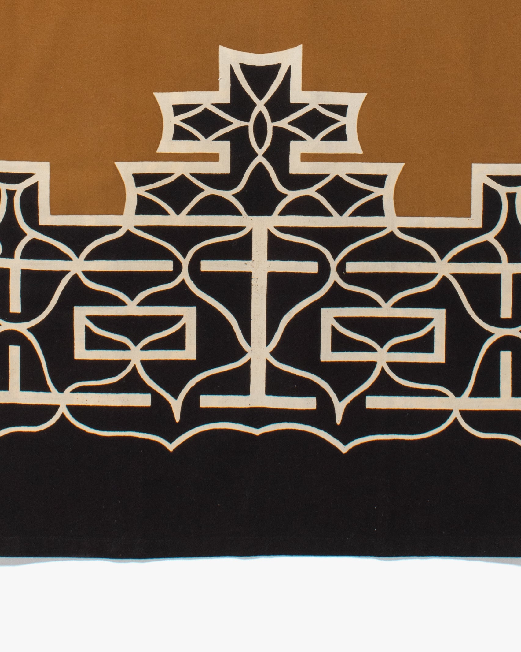 Vintage Ainu Robe, Long, Brown with Black and White Patterns – Kiriko Made