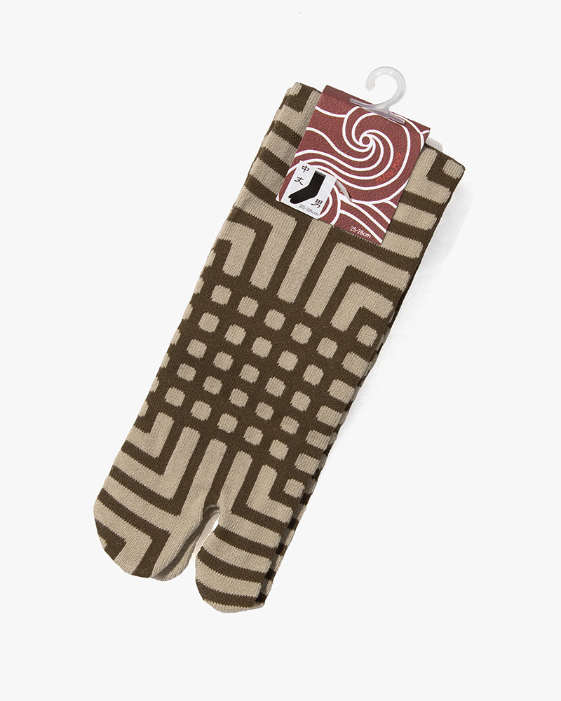 Wa Modern, Tabi Socks, Crew, Brown Koushi (M/L) – Kiriko Made