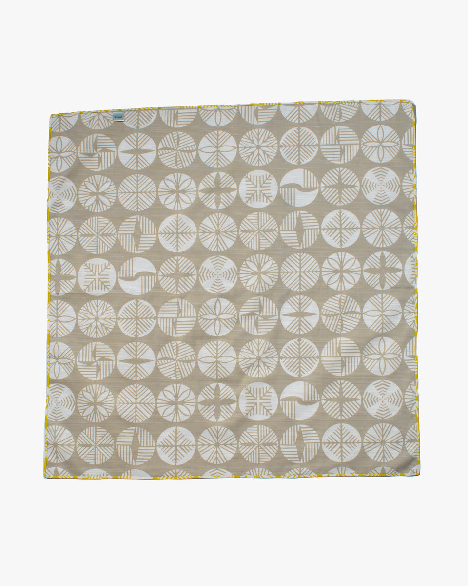 Modern Furoshiki, Musubi, Reversible, Isa Monyo, Pine, Yellow and Grey ...