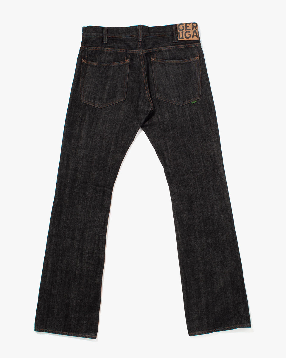 Japanese Repro Denim Jeans, Geruga, Washed Black with Brown Stitching ...