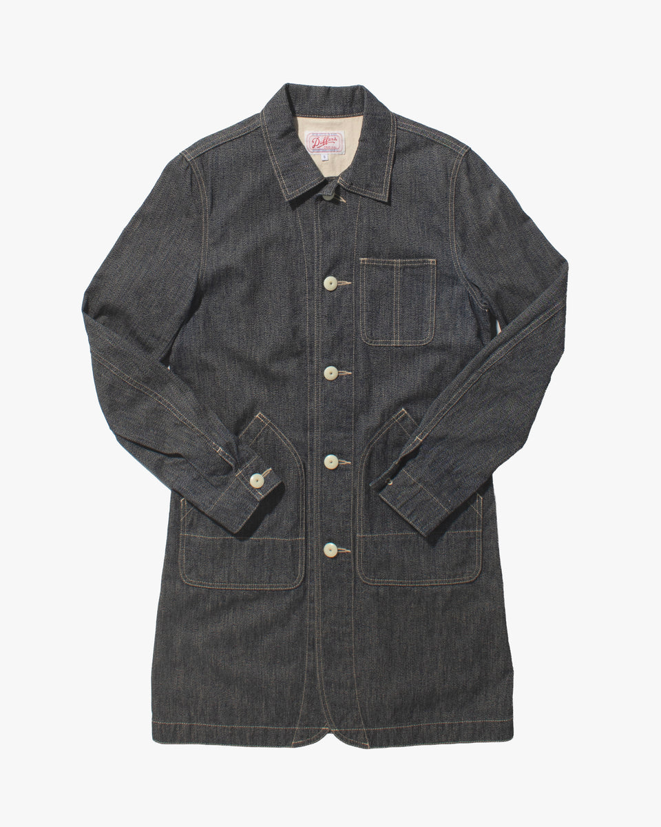 Japanese Repro Chore Coat, S, Duffers, Angled Pockets – Kiriko Made