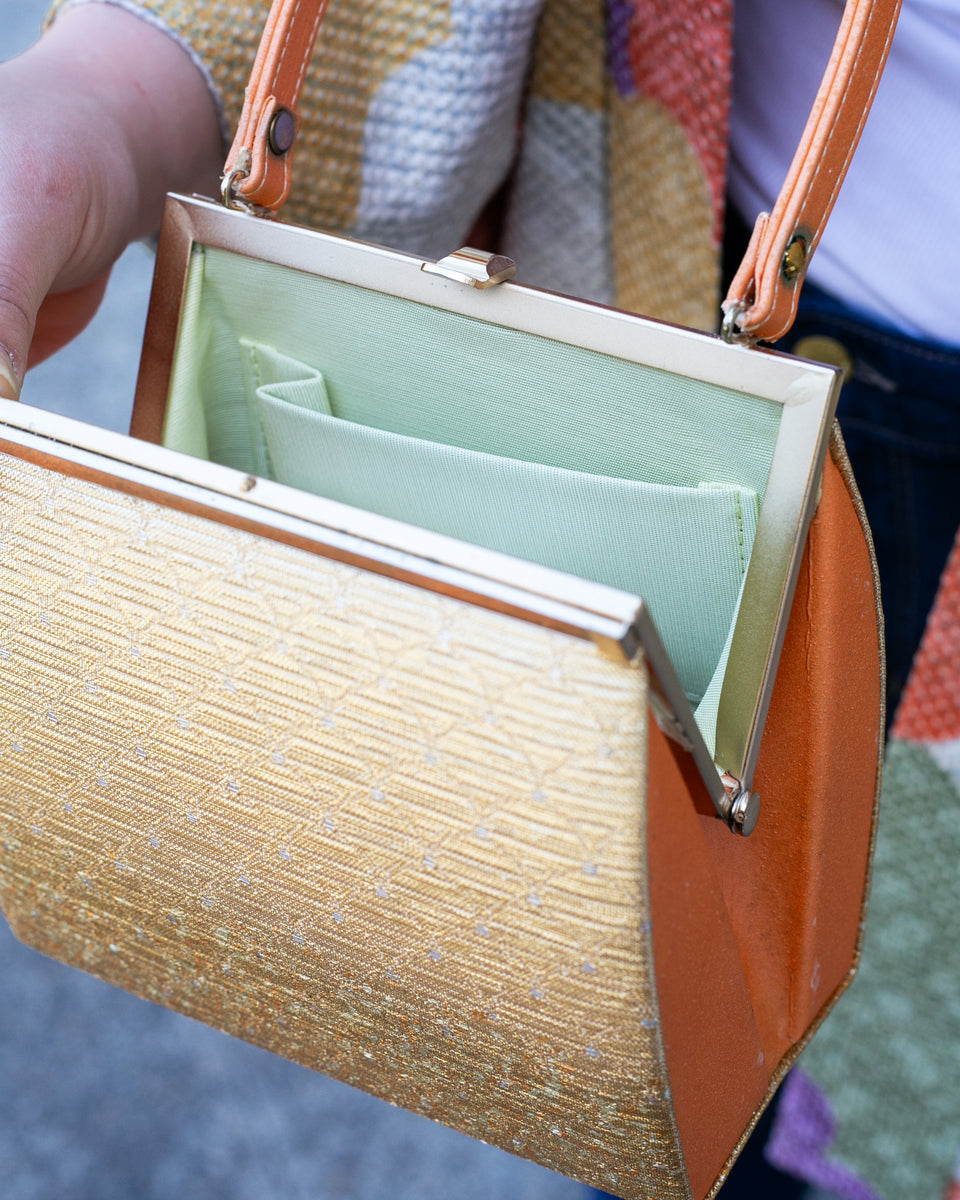 Vintage Bag, Purse, Gold Ougi – Kiriko Made