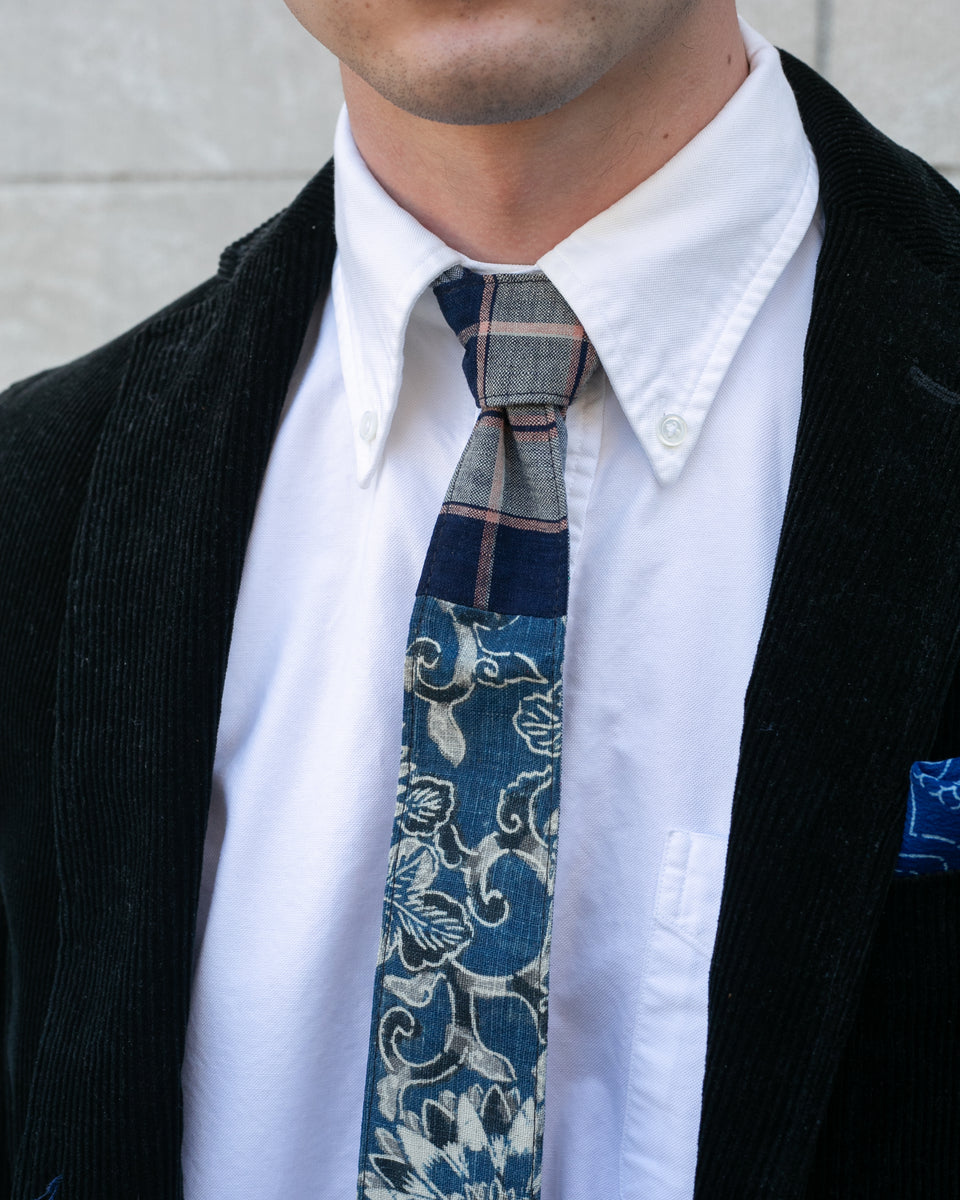 Kiriko Original Tie, Boro, Vintage Kiku Karakusa and Grey Shima ...