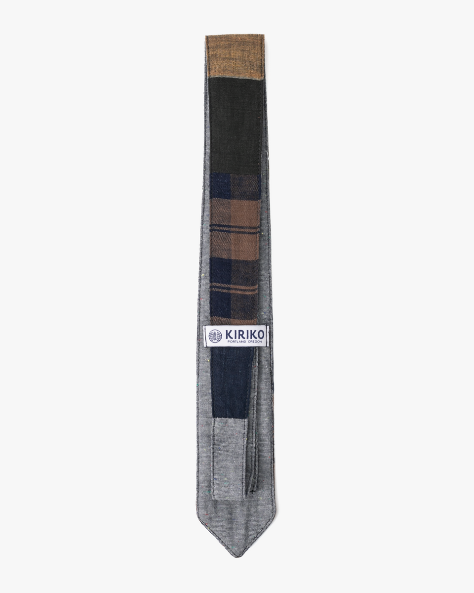 Kiriko Original Tie, Boro, Vintage Light Green on Chambray Shima and I ...
