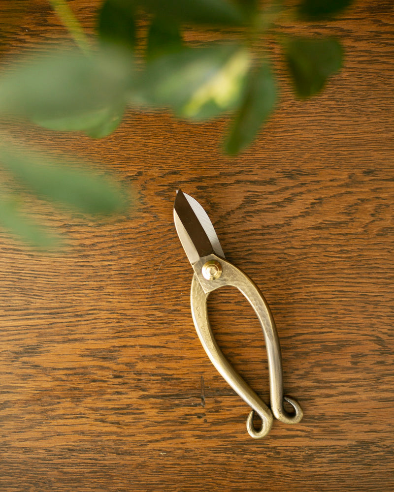 Tanabe Hasami, Traditional Bronze Flower Scissors – Kiriko Made