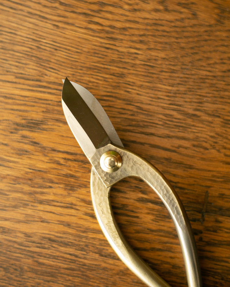 Tanabe Hasami, Traditional Bronze Flower Scissors – Kiriko Made