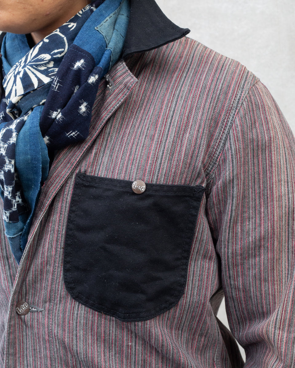 Japanese Repro Denim Chore Coat, Lee, Corduroy Collar, Striped - M ...