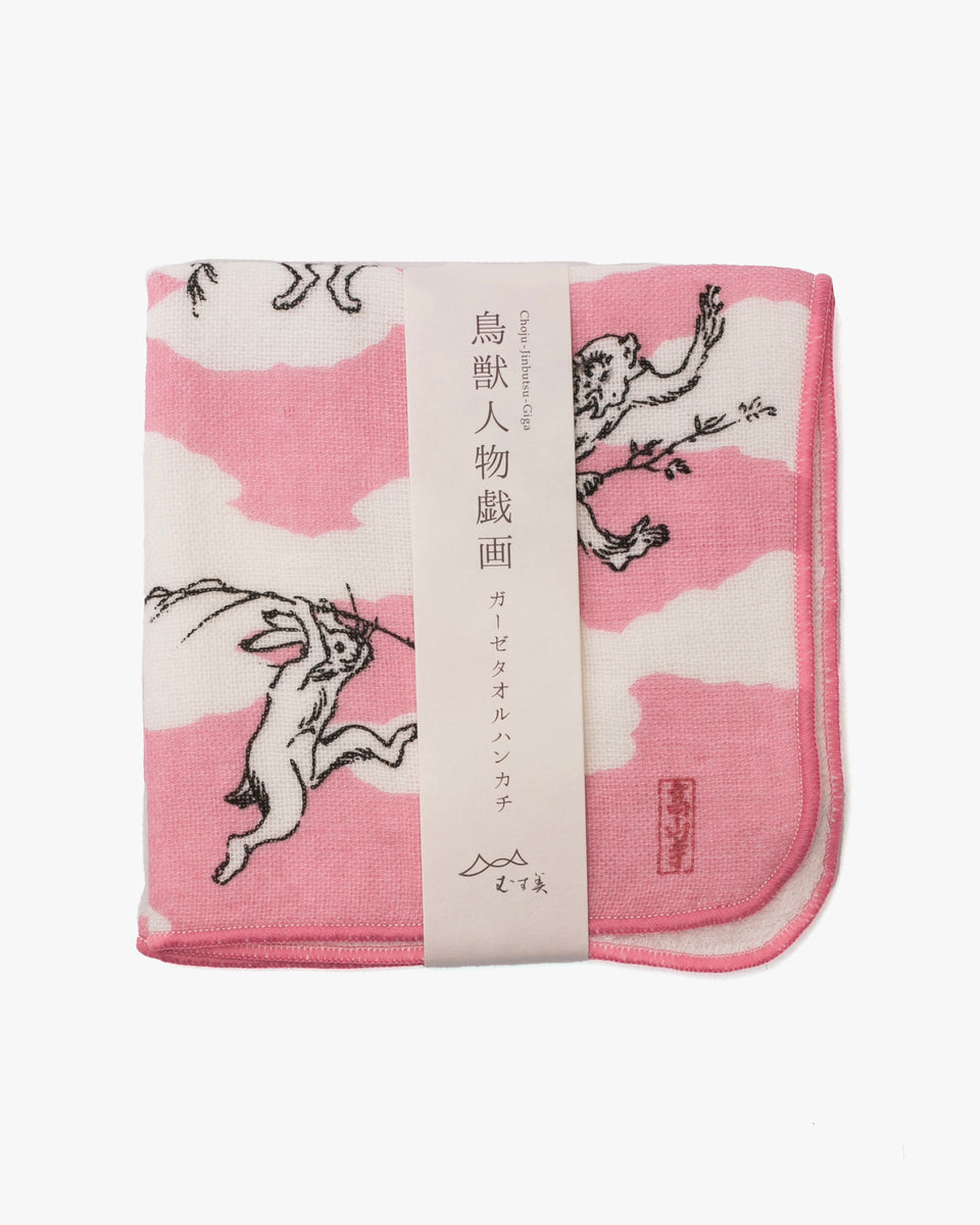 Musubi, Gauze Pile Handkerchief, Choju Jinbutsu Giga, Monkey Chasing ...