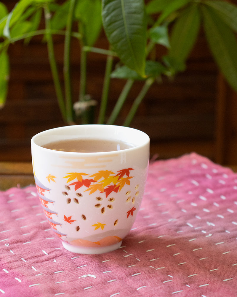 See Through Color Tea Cup, Arutha, Five-Story Pagoda – Kiriko Made