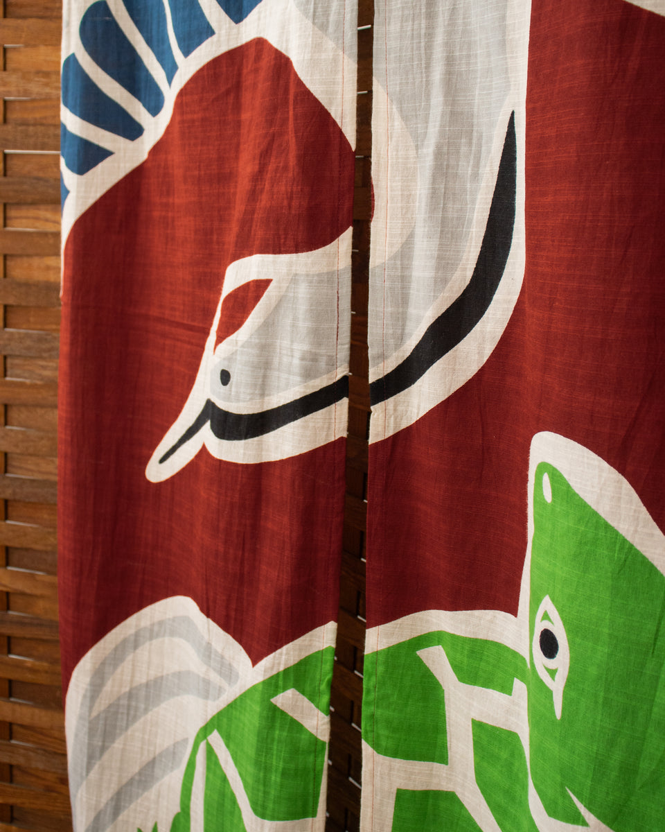 Noren, Tsurukame Red – Kiriko Made