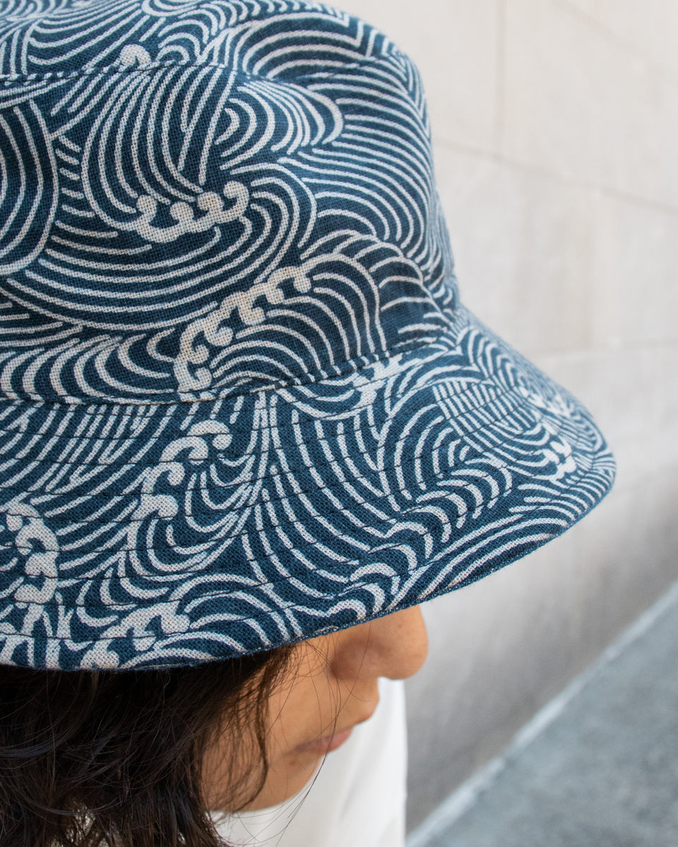 Kiriko Original Indigo Bucket Hat, Reversible, Nami Denim – Kiriko Made