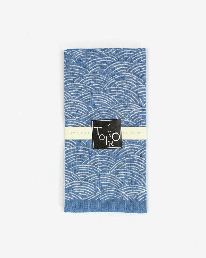 Japanese Handkerchief, Classic, Toiro Seigaiha – Kiriko Made