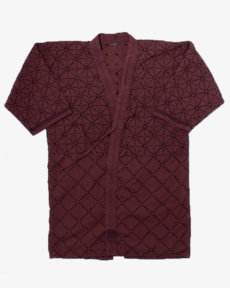 Kiriko Custom Dyed Modern Musashi Zashi Dougi Jacket, Azuki-Iro ...