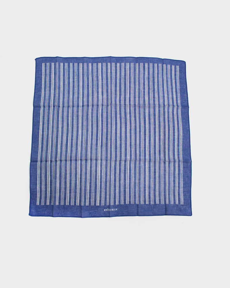 Japanese Handkerchief, Classic, Kyoto Blue, Shima – Kiriko Made