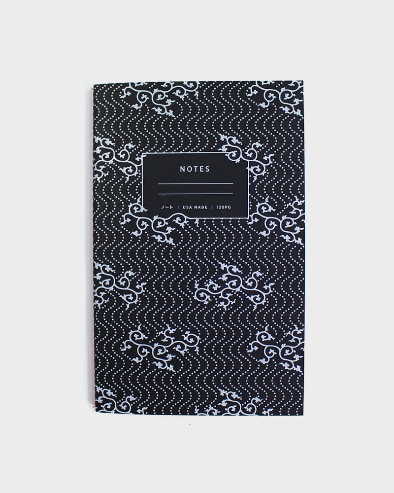 Kiriko Original Lined Notebook, Black Karakusa – Kiriko Made